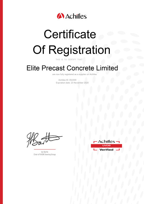 Accreditations - Elite Precast Concrete
