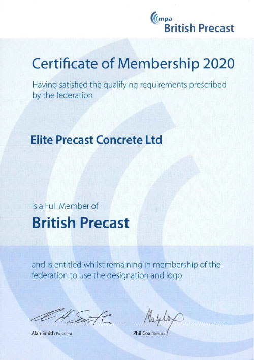 Accreditations - Elite Precast Concrete